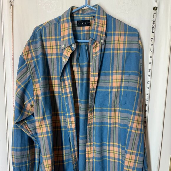 Context | Shirts | Vintage Mens Context Plaid Shirt | Poshmark